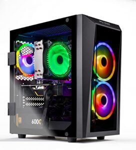 skytech gaming blaze ii gaming pc desktop – intel core i3 10105f 3.7 ghz, gtx 1650, 500gb ssd, 16g ddr4 3200, 600w gold psu, ac wi-fi, windows 10 home 64-bit