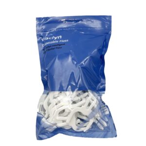 disposable floss picks for visclyn smart dental floss - 50pcs/pack - white