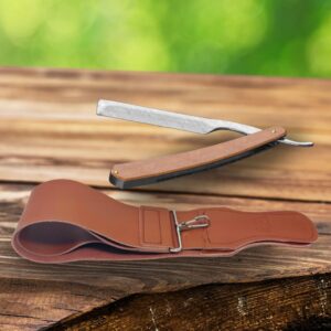 G.B.S Leather Razor Strop 2.5" x 22" Super Soft Cowhide- + 30 ML Strop Paste Dual Straps with Clip Sharpening Razor, Knifes & Kitchen Cutlery, Keeps Your Blade Sharp