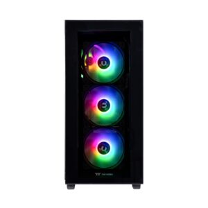 Velztorm Black Gladio CTO Gaming PC (Liquid Cooled AMD Ryzen 9 5900X, 32GB DDR4, 1TB PCIe SSD + 2TB HDD (3.5), GeForce RTX 3070 8GB, AC WiFi, 750W PSU, RGB Light, Win10H)