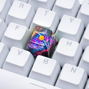 Oceankey Artisan Keycaps for DIY Replacement Handmade Resin Keycap Mars Custom Keycaps for Switch Gaming, Cherry MX Mechanical Keyboards