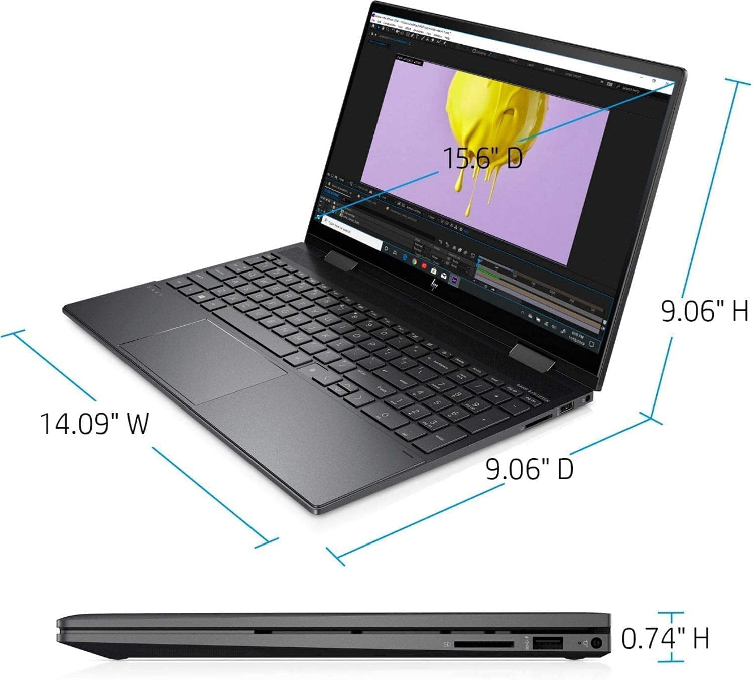 HP Envy x360 Touchscreen 2-in-1 Laptop, 15.6" FHD IPS Touchscreen, 8 Core AMD Ryzen 7 5700U 4.3 GHz, Wi-Fi 6, Backlit KB, USB-C, Fingerprint, 11.5 hr Battery Life, Win 10 (16GB RAM | 1TB PCIe SSD)