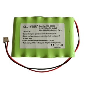 GSUIVEER 300-03866 7.2V 3700mAh Battery and 300-03864-1 Battery 7.2V 1100mAh