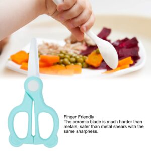 Baby Food Supplement Scissors Baby Food Ceramic Scissors Safety Ceramic Baby Scissors (green)