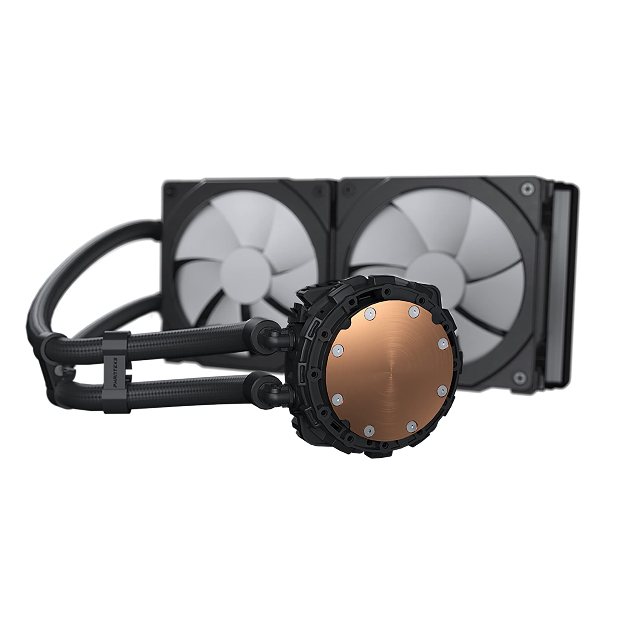 Phanteks (PH-GO280MPH_DBK01) Glacier One 280MPH D-RGB AIO Liquid CPU Cooler, Infinity Mirror Pump Cap Design, 2X Silent 140mm MP PWM Fans, 2X D-RGB Halos Fan Frames, Black