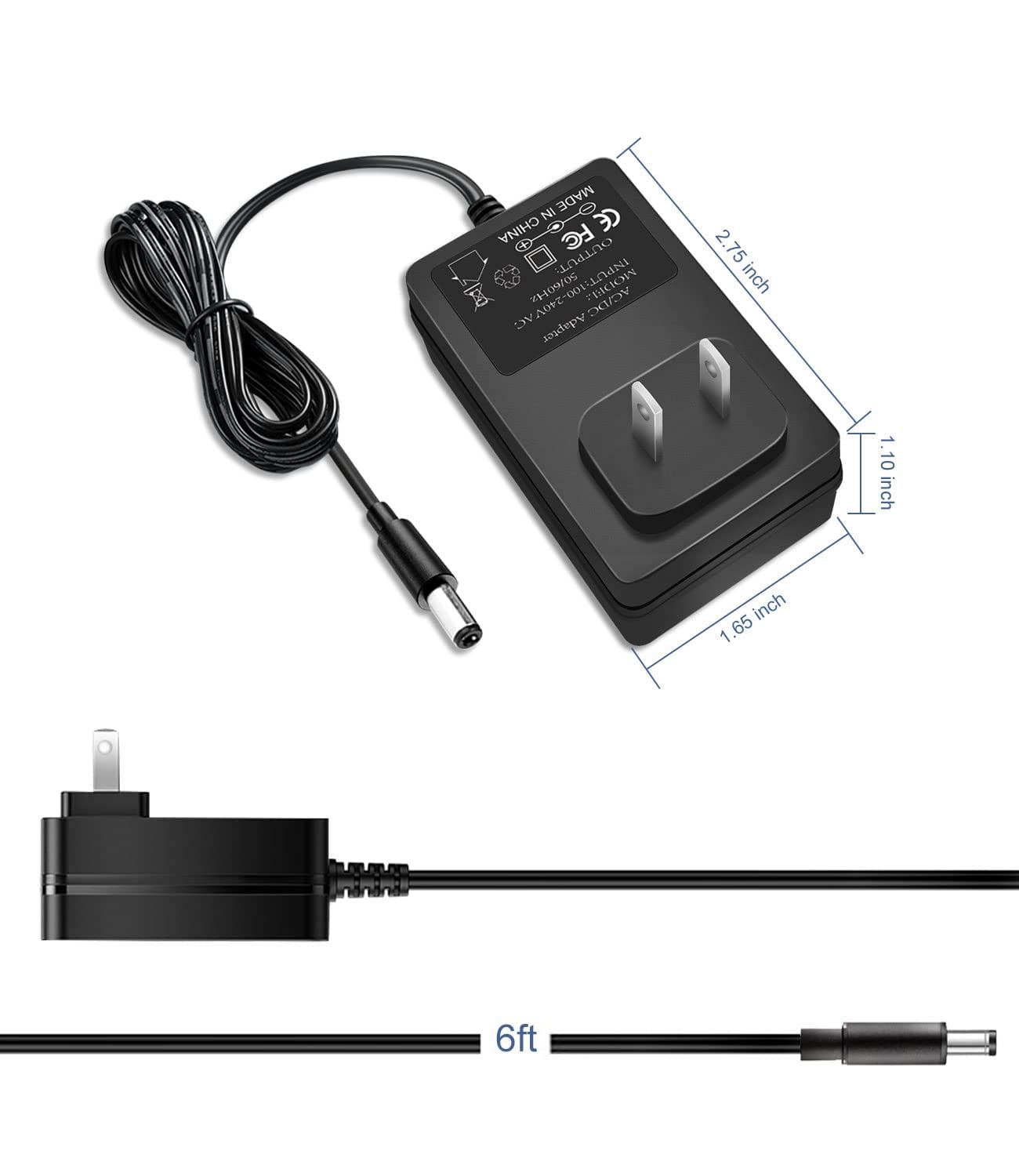 12V AC Power Adapter fits for Seagate Backup Plus SRD0SD0, Expansion SRD00F2, Central, FreeAgent GoFlex, SimpleTech External Hard Drive Power Supply Cord and More