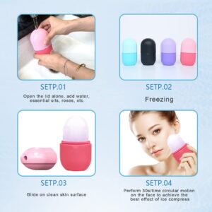 Ice Roller for Face and Eye,Facial Ice Roller Mold Beauty Tools,Deepen Contours Repairs Skin Facial Beauty Face Icing Tool Shrink Pore Facial Ice Sphere for Brighten Skin