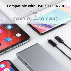 CABLETIME [Intel Certified] Thunderbolt 3 Cable 40Gbps/100W/5A, Thunderbolt 3 Cable Compatible with New MacBook Pro, ThinkPad Yoga, Alienware 17 and More (1.6FT /0.5M)