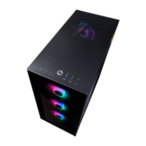 Velztorm Black Gladio CTO Gaming PC (Liquid Cooled AMD Ryzen 9 5900X, 32GB DDR4, 1TB PCIe SSD + 2TB HDD (3.5), GeForce RTX 3070 8GB, AC WiFi, 750W PSU, RGB Light, Win10H)