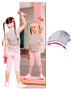 bqris kids safety unbreakable mirror,acrylic shatterproof mirrors full length,extra thick1/8 12"x12"x4 pack,children non glass stick on mirror,gym mirrors for home workout,bedroom body mirrors wall