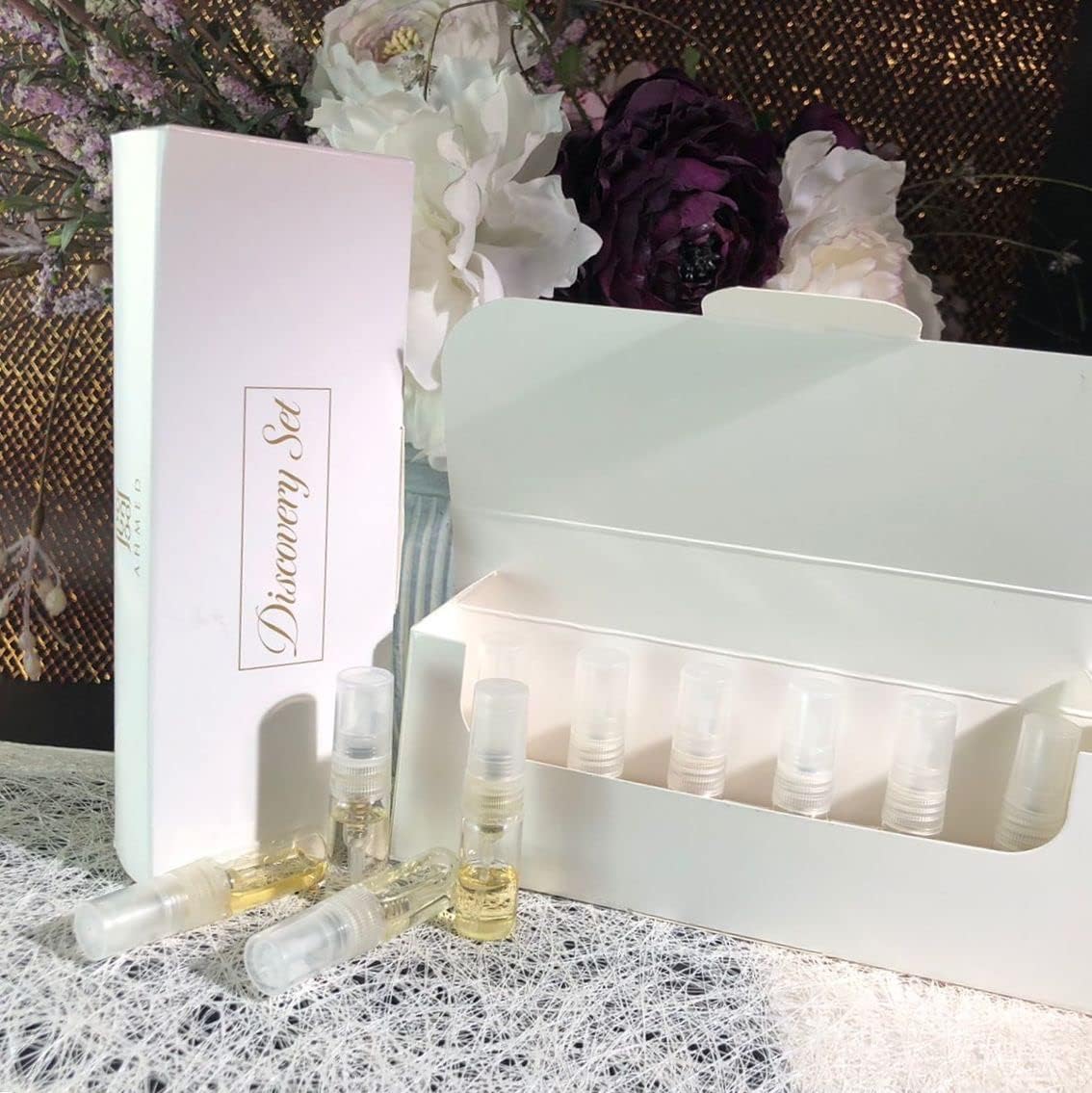 Ahmad Al Maghribi Perfume Samples for Women (Feminine Set) | Soft Arabian Perfume for Women; Muestras de Perfumes Arabes para Mujeres. Oud Arabic