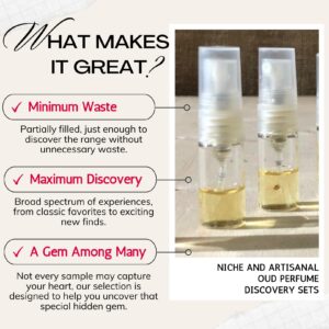 Ahmad Al Maghribi Perfume Samples for Women (Feminine Set) | Soft Arabian Perfume for Women; Muestras de Perfumes Arabes para Mujeres. Oud Arabic