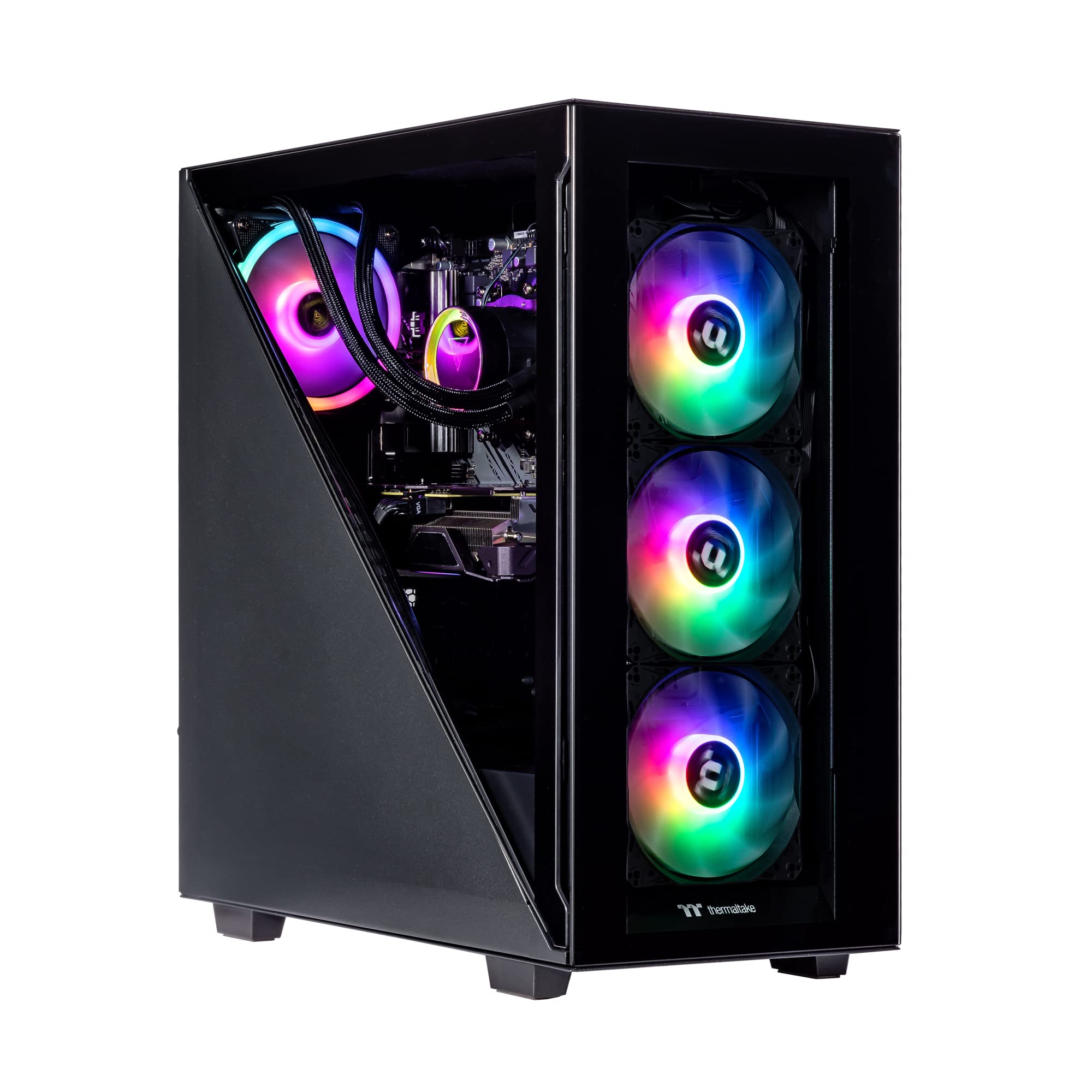 Velztorm Black Gladio CTO Gaming PC (Liquid Cooled AMD Ryzen 9 5900X, 32GB DDR4, 1TB PCIe SSD + 2TB HDD (3.5), GeForce RTX 3070 8GB, AC WiFi, 750W PSU, RGB Light, Win10H)