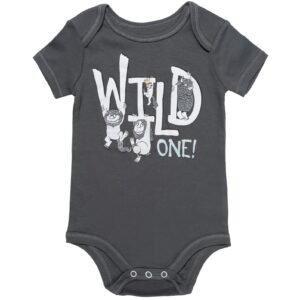 Warner Bros. Where the Wild Things Are Baby Boys Bodysuit & Pants & Hat Gray/Yellow/White 12 Months