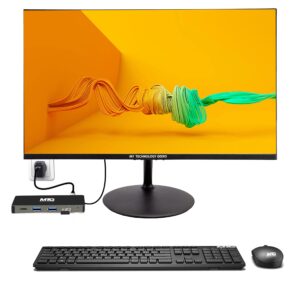 mtg bundle 24" inch1080p lcd monitor - full hd, 75hz, 3ms, vesa mountable, usb c docking station 10 in 1 hub (power adapter not included) for windows and mac, with mtg wireless keyboard and mouse