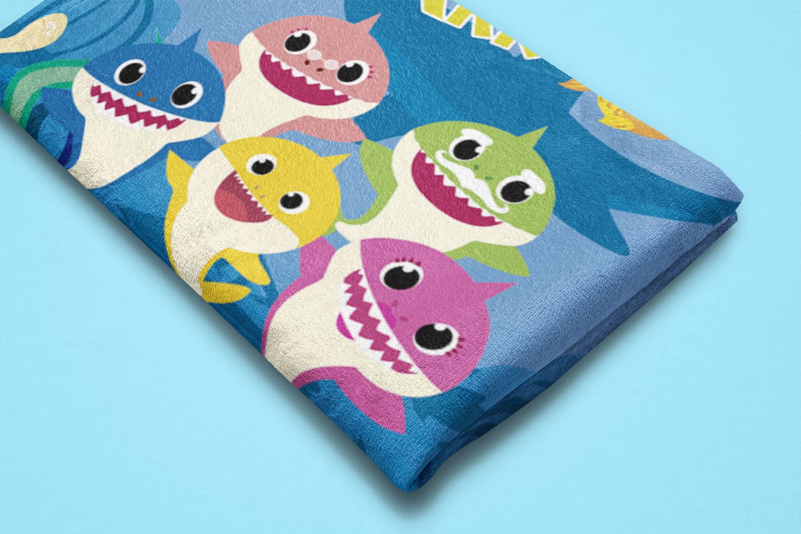 Warm Kids Bedding, Toddlers Boys Girls Flannel, Soft Plush Baby Blanket, Unisex Blanket Throw Fleece Baby Shark 60 X 40 inches, Green, Blue