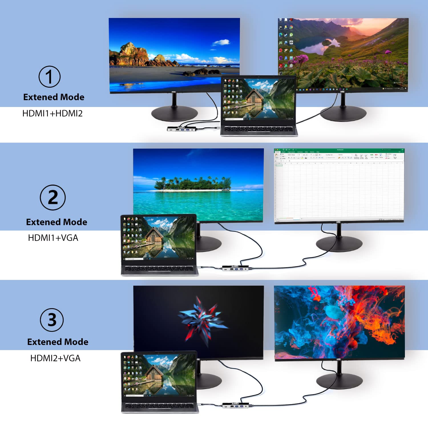 MTG Bundle 24" inch1080p LCD Monitor - Full HD, 75Hz, 3ms, VESA Mountable, USB C Docking Station 10 in 1 Hub (Power Adapter not Included) for Windows and Mac, with MTG Wireless Keyboard and Mouse