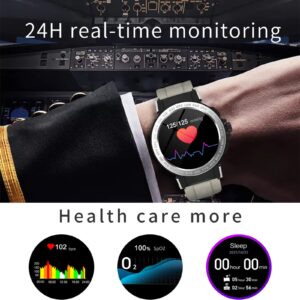 YZPFSD Smart Watch Fitness Tracker with Heart Rate Monitor and Spo2 Sleep Monitor 5ATM Waterproof Smartwatch Compatible with iOS and Android Phones for Women Men,Gold