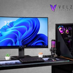 Velztorm Black Gladio CTO Gaming PC (Liquid Cooled AMD Ryzen 9 5900X, 32GB DDR4, 1TB PCIe SSD + 2TB HDD (3.5), GeForce RTX 3070 8GB, AC WiFi, 750W PSU, RGB Light, Win10H)