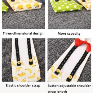 ABCD Chicken Diapers, Duck Diapers, Adjustable Chicken Diapers, Washable and Reusable, Chicken Costumes with Bows (Banana+Pineapple, S)