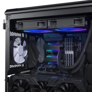 Phanteks (PH-GO280MPH_DBK01) Glacier One 280MPH D-RGB AIO Liquid CPU Cooler, Infinity Mirror Pump Cap Design, 2X Silent 140mm MP PWM Fans, 2X D-RGB Halos Fan Frames, Black