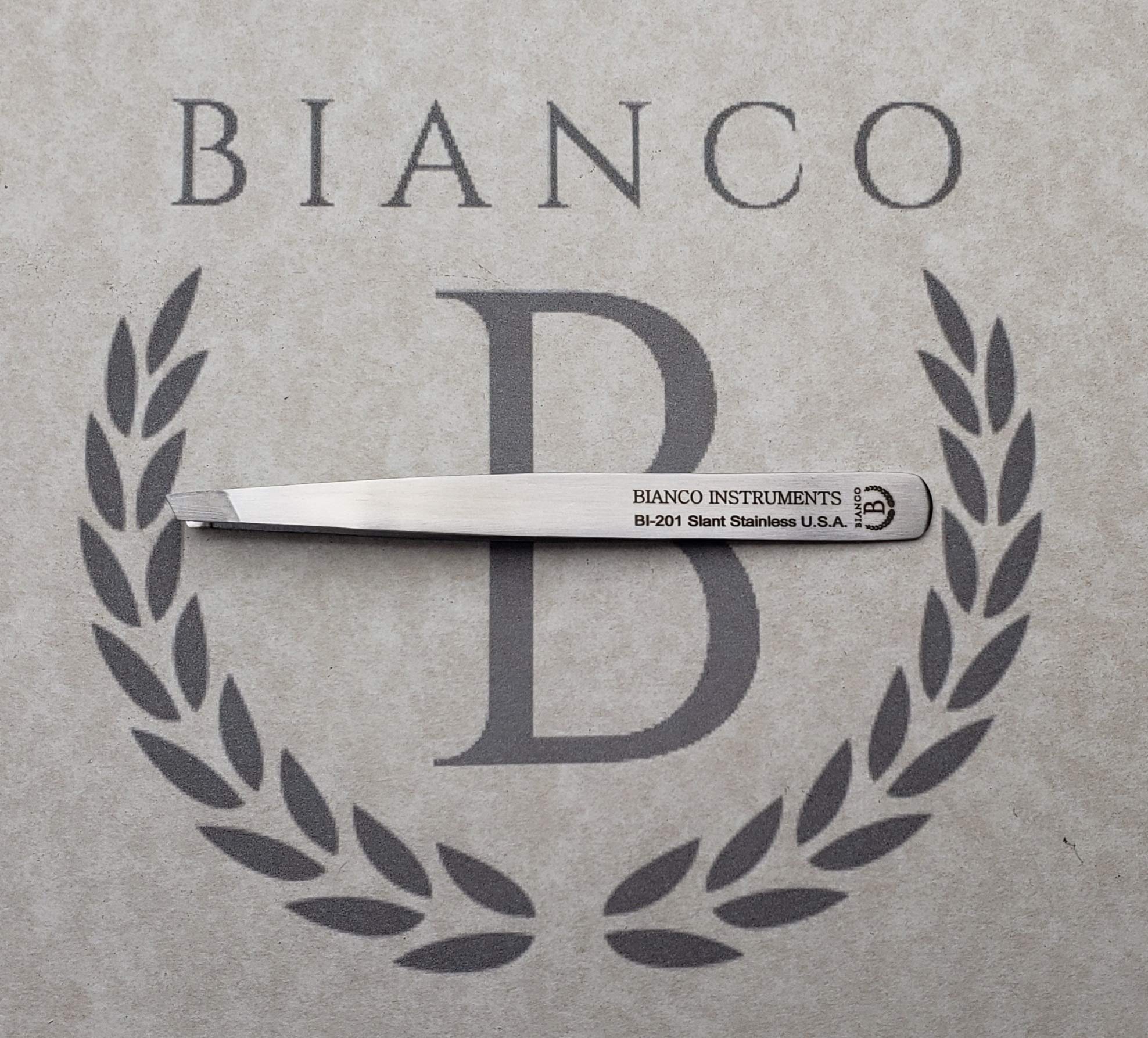 Bianco Instruments Slant and Micro Slant Tweezer Bundle - Made in USA Stainless Steel - Expertly Honed for a Professional Grip on Even the Most Stubborn Hairs - 2mm and 3.5mm Tips