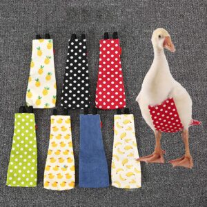 ABCD Chicken Diapers, Duck Diapers, Adjustable Chicken Diapers, Washable and Reusable, Chicken Costumes with Bows (Banana+Pineapple, S)