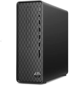 hp s01-pf1013w slim desktop celeron g5900 3.4ghz intel uhd graphics 610 4gb ram 1tb hdd win 10 home black (renewed)