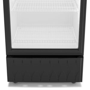 KoolMore Commercial One Glass Door Display Upright Beverage Refrigerator Cooler Merchandiser - 12 Cu. Ft [Black] (MDR-1GD-12C)