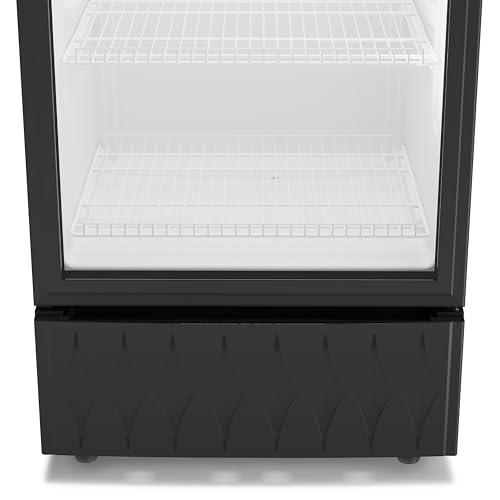 KoolMore Commercial One Glass Door Display Upright Beverage Refrigerator Cooler Merchandiser - 12 Cu. Ft [Black] (MDR-1GD-12C)