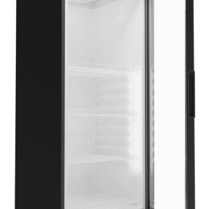 KoolMore Commercial One Glass Door Display Upright Beverage Refrigerator Cooler Merchandiser - 12 Cu. Ft [Black] (MDR-1GD-12C)