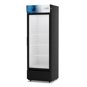 KoolMore Commercial One Glass Door Display Upright Beverage Refrigerator Cooler Merchandiser - 12 Cu. Ft [Black] (MDR-1GD-12C)