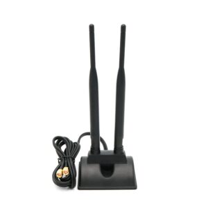 2.4ghz 5ghz dual band rp-sma male wifi antenna + ipex mhf4 to rp-sma female cable 9.8 inch for m.2 ngff network card pc computer