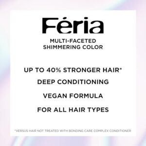 L'Oreal Paris Feria Midnight Bold Multi-Faceted Permanent Hair Dye, One-Step Hair Color Kit for Dark Hair, No Bleach Required, Orchid Glow