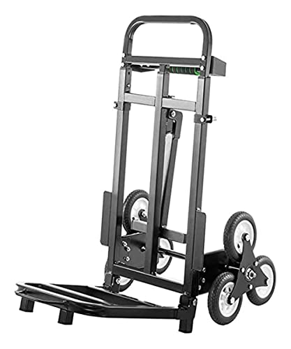 Gakee Stair Dolly 460LBS Weight Capacity, Stair Climber Dolly Height Adjustable Handle with 6 Wheels Heavy Duty Foldable Stair Climber Cart (460 LBS)