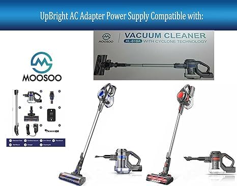 UpBright 26V AC/DC Adapter Compatible with MOOSOO X6 XL-618 XL-618A XL618A K17 Pro K17Pro VC01 M8 M24 22.2V 22V Li-ion Battery Cordless Vacuum Cleaner Vac VACX6 S012A2600400U Power Supply Cord Charger