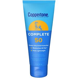 coppertone complete sunscreen lotion, spf 50 sunscreen, 7 oz