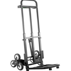 Gakee Stair Dolly 460LBS Weight Capacity, Stair Climber Dolly Height Adjustable Handle with 6 Wheels Heavy Duty Foldable Stair Climber Cart (460 LBS)