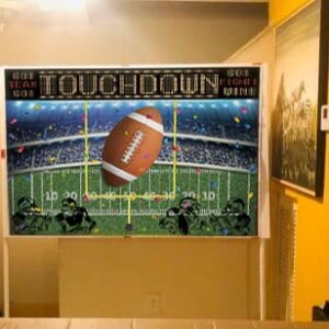 BINQOO 8x6ft Football Backdrop Photography Rugby Sports Party Background American Football Field Photo Booth Banner Boy Kids Party Decoration Supplies