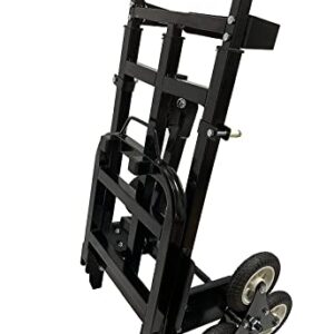 Gakee Stair Dolly 460LBS Weight Capacity, Stair Climber Dolly Height Adjustable Handle with 6 Wheels Heavy Duty Foldable Stair Climber Cart (460 LBS)