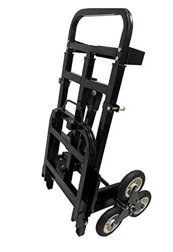 Gakee Stair Dolly 460LBS Weight Capacity, Stair Climber Dolly Height Adjustable Handle with 6 Wheels Heavy Duty Foldable Stair Climber Cart (460 LBS)