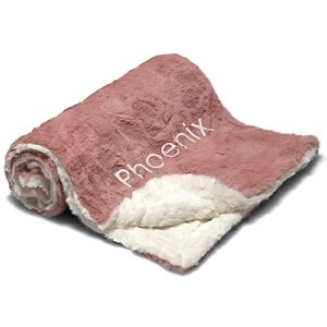 berry bebe luxury receiving blanket, personalized baby blankets, personalized baby gifts, boutique style for girl size 27x40 inch (mauve)