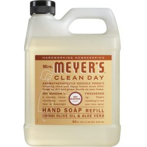 Meyers Mrs Clean Day Liquid Hand Soap Refill Variety Pack, 1 Rain Water Scent, 1 Oat Blossom Scent, 1 Plum Berry Scent, 33 FL OZ (3 CT)