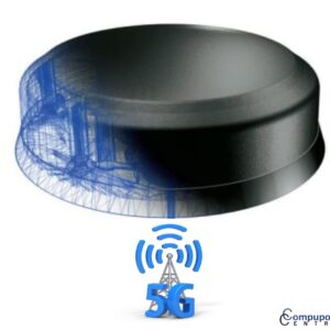 CompuPort MIMO 5G LTE Puck Antenna Freq: 2X 698-960/1710-3800MHz with Dual-Diversity 3' SMA Male Cables, Compatible with Sierra Airlink, Teltonika, Microhard, Digi, Cradlepoint or Any SMA LTE modems.