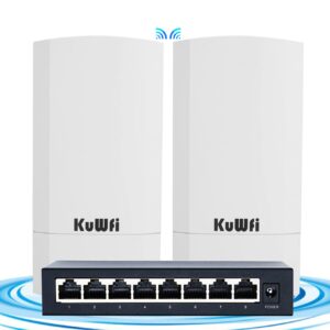 kuwfi bundle of goods 2.4g wireless wifi bridge and 8 ports gigabit ethernet network switch