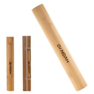 dr.noah bamboo travel toothbrush case | biodegradable & eco-friendly toothbrush case