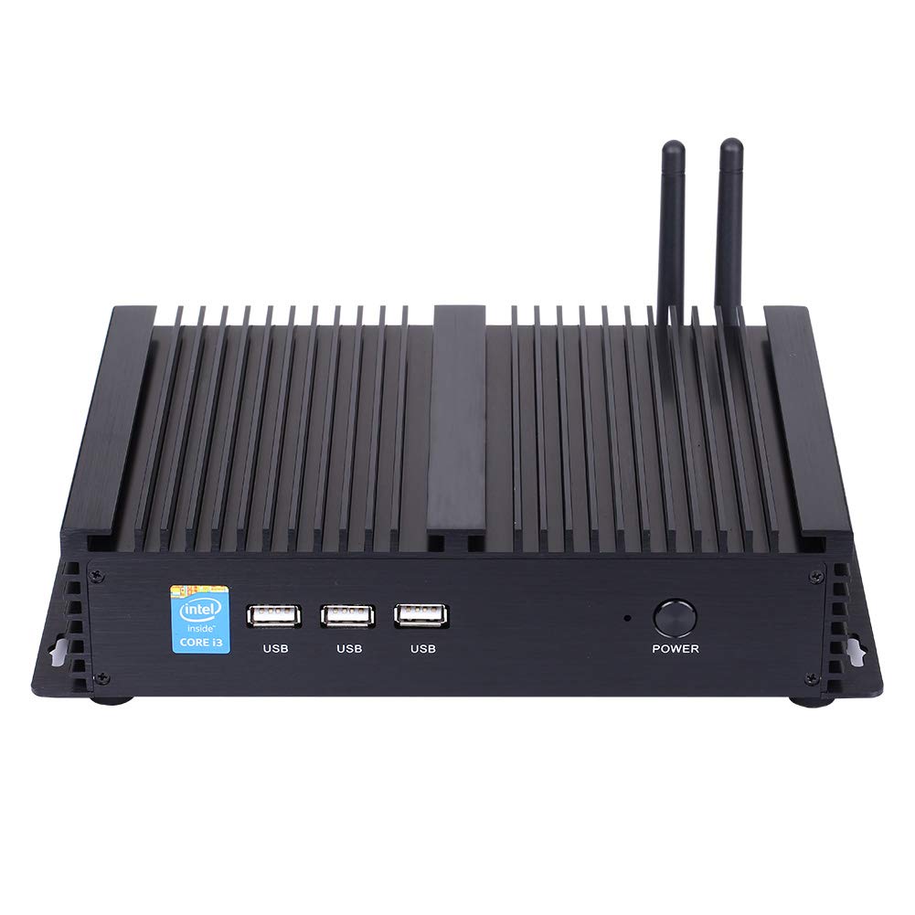 HUNSN Fanless Industrial Computer, IPC, Mini PC, Windows 11 or Linux Ubuntu, Intel I5 1135G7, IM03, VGA, HDMI, LAN, 2 x COM, 3 x USB2.0, 4 x USB3.0, Support WOL, 8G RAM, 128G SSD