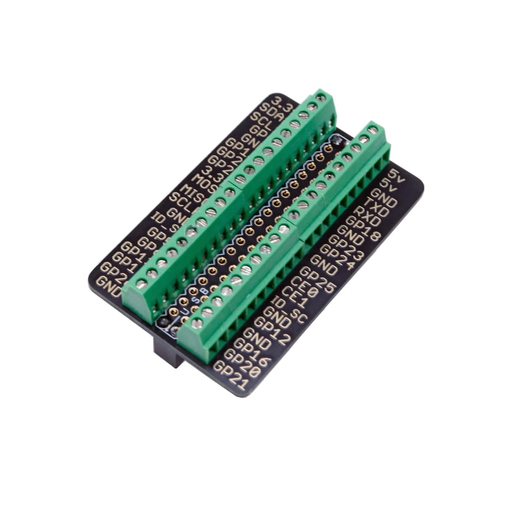 Treedix RPi GPIO Terminal Block Breakout Board Module Expansion Board Compatible with Raspberry Pi 4B/3B+/3B/2B/Zero/Zero W