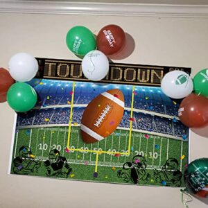 BINQOO 8x6ft Football Backdrop Photography Rugby Sports Party Background American Football Field Photo Booth Banner Boy Kids Party Decoration Supplies