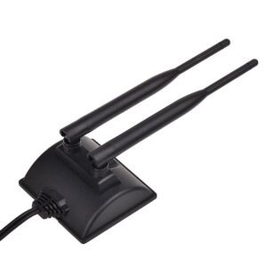 2.4GHz 5GHz Dual Band RP-SMA Male WiFi Antenna + IPEX MHF4 to RP-SMA Female Cable 9.8 inch for M.2 NGFF Network Card PC Computer